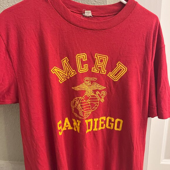Shirts | Vintage 9s Usmc Mcrd San Diego Tshirt Xl Elva Screen Tag ...